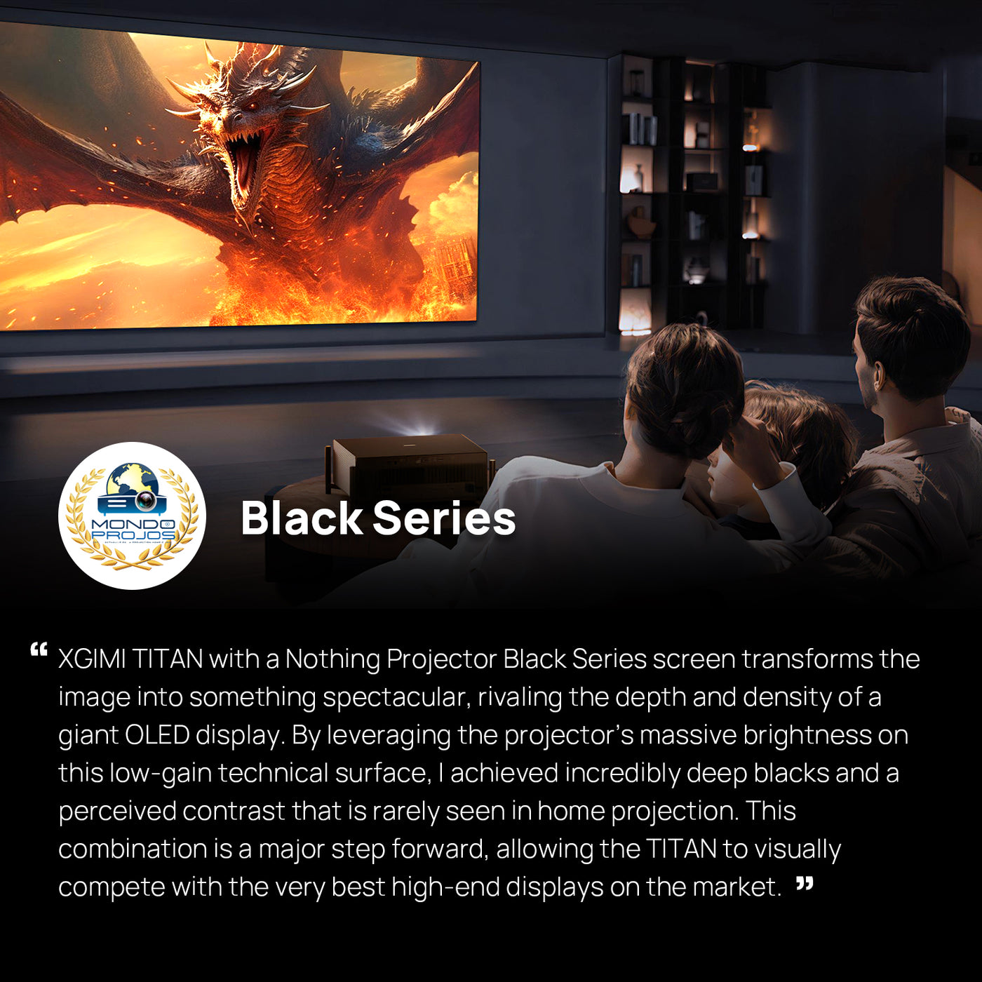 NothingProjector Black Series ALR/CLR Ultra Short Throw Projector Screen